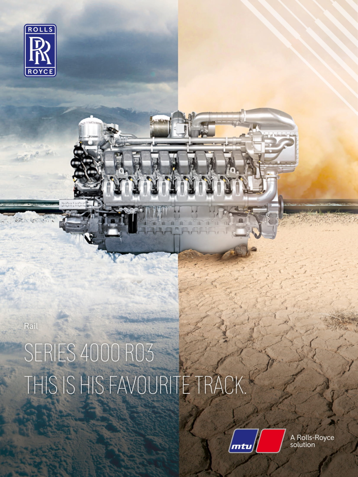 Rail Engine MTU Diesel Engine, Official MTU Distributor middle east